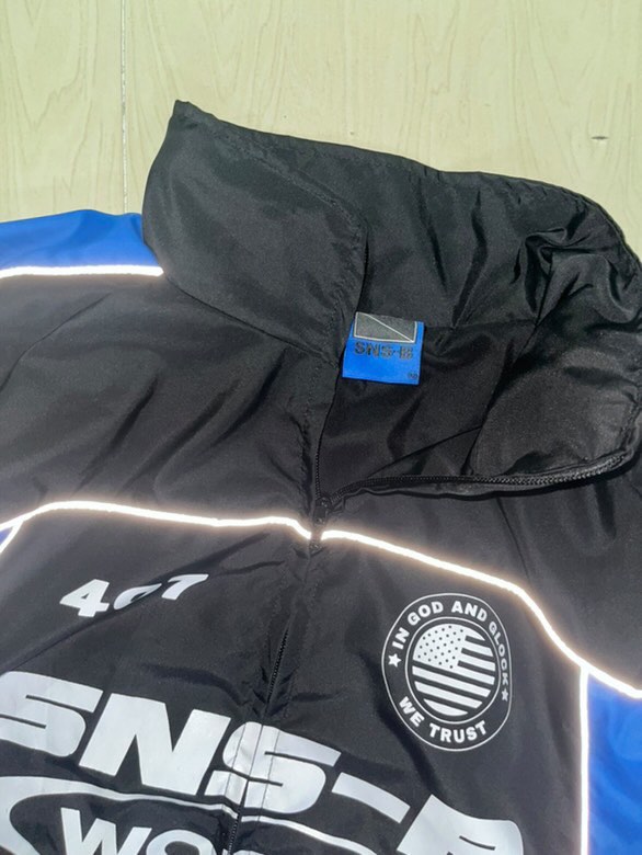 snsb x 407 reflective track jacket, Men's Fashion, Activewear on Carousell