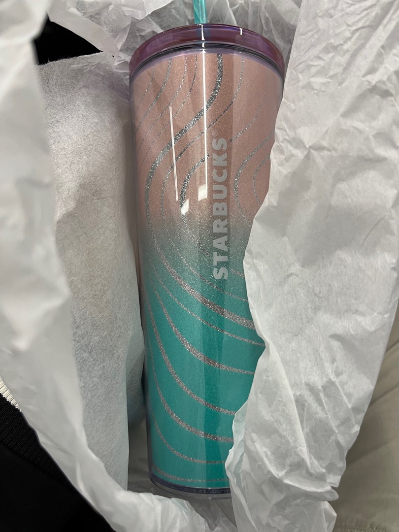 Starbucks 2025 Turquoise cold cup 24 oz, Furniture & Home Living ...