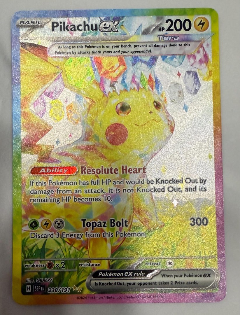 Surging Sparks Pikachu Ex 238/191, Hobbies & Toys, Toys & Games on ...