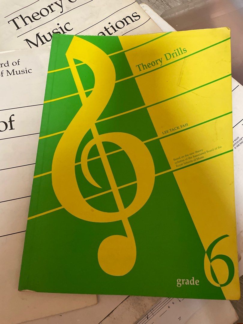 Theory Drills Grade 6 Music Textbook and some pass year paper, Hobbies ...
