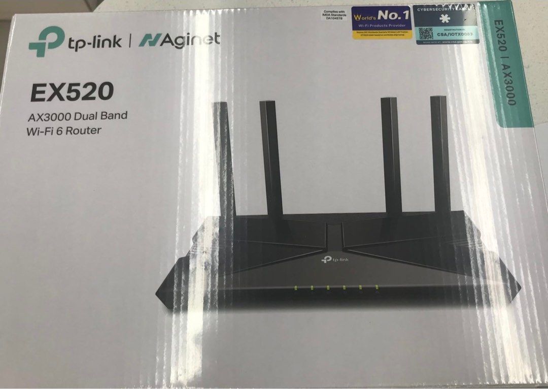 TP-Link Wifi Router EX320 AX3000 dual band, Computers & Tech, Parts ...