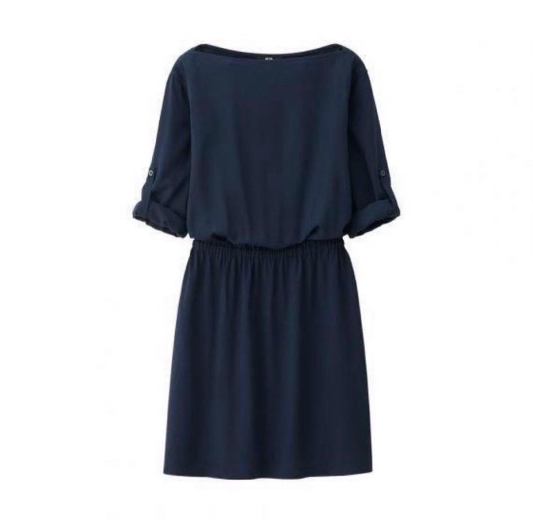 Uniqlo Navy Blue Dress, Women's Fashion, Dresses & Sets, Dresses on ...