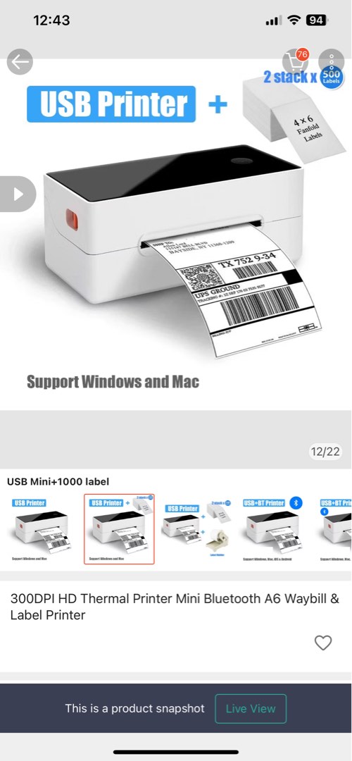 USB LABEL PRINTER THERMAL, Computers & Tech, Printers, Scanners ...