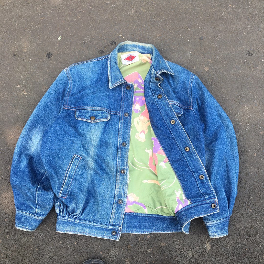 VINTAGE 90's DENIM JACKET, Fesyen Wanita, Pakaian Wanita, Baju Luaran ...