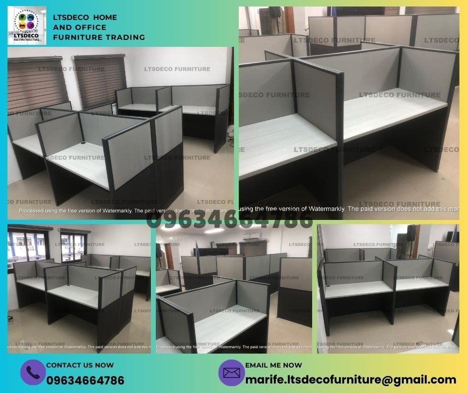 Workstation tables office partition furniture full fabric finish ...