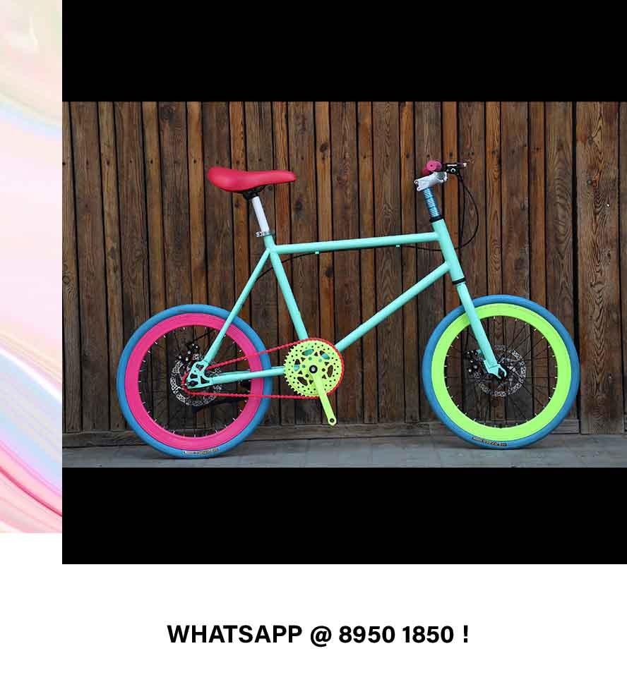 20 Inch 1 Speed MINI VELO [Colorful] Bicycles Fixie Bike Lightweight ...