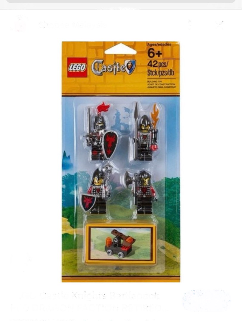 [ 現貨 絕版非常罕有] - Lego Castle Battle pack 850889 kingdoms 城堡 紅龍 騎士 士兵, 興趣及 ...