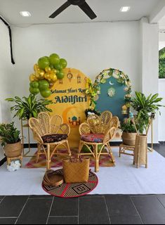 Photobooth village setup raya backdrop aidilfitri open house hari raya ...