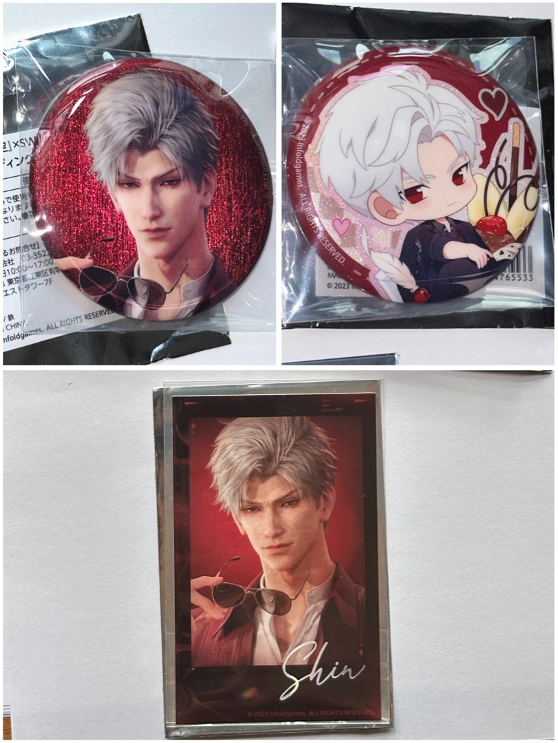 BN Set of 3 items: Official Japan love and deepspace Sylus badges and ...