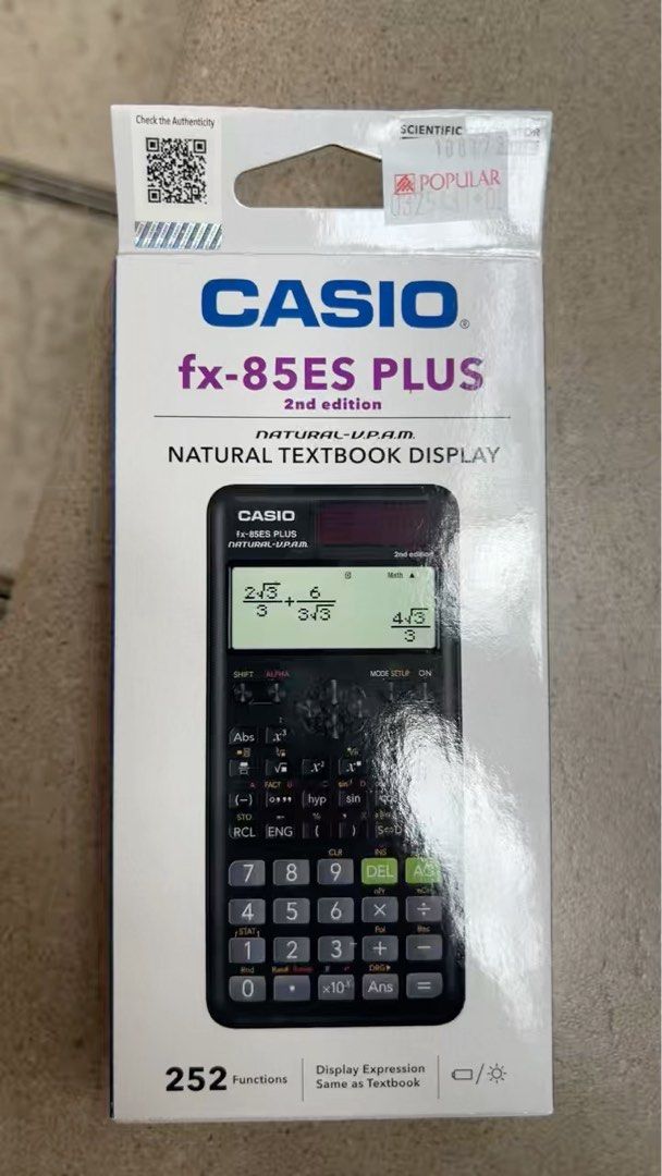 Casio fx-85ES PLUS 2nd Edition Scientific Calculator, Computers & Tech ...