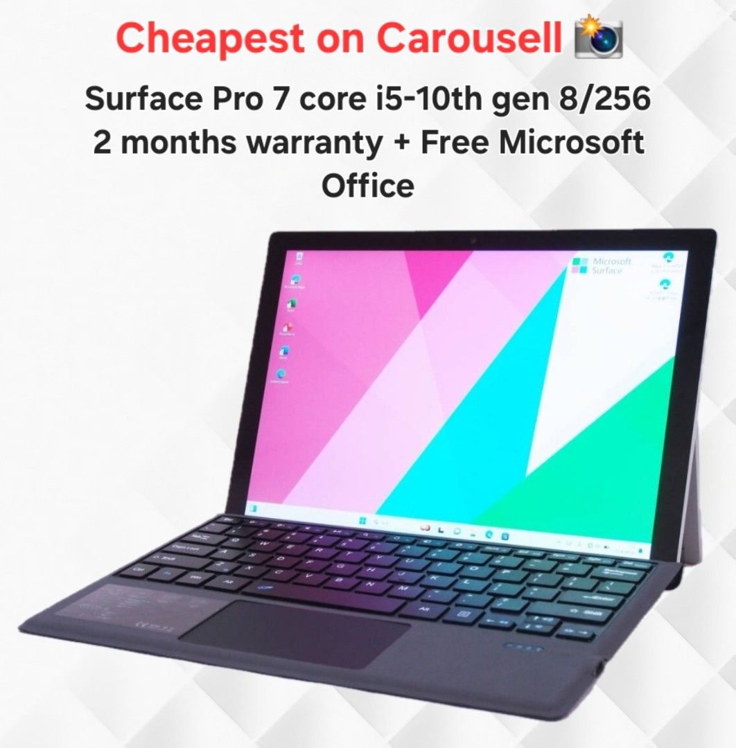 Cheapest On Carousell! Surface Pro 7 i5-10th gen 8/256 Microsoft ...