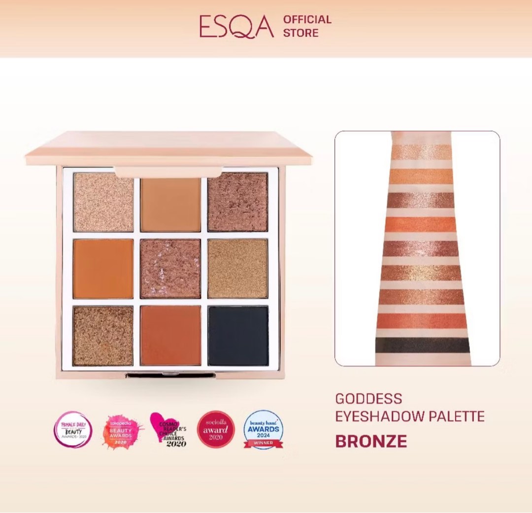 ESQA Goddess Eyeshadow Palette, Kesehatan & Kecantikan, Rias Wajah di Carousell