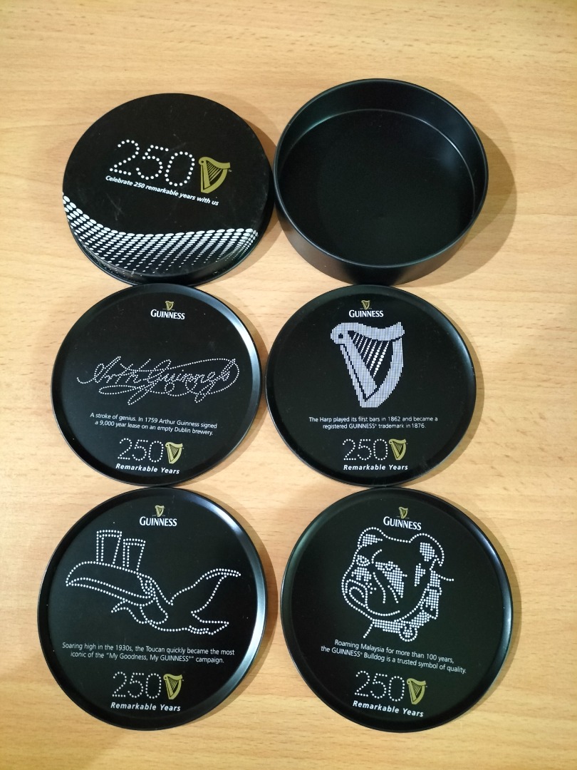 Guinness 250th Anniversary Coaster ( 4 piece), Hobbies & Toys ...