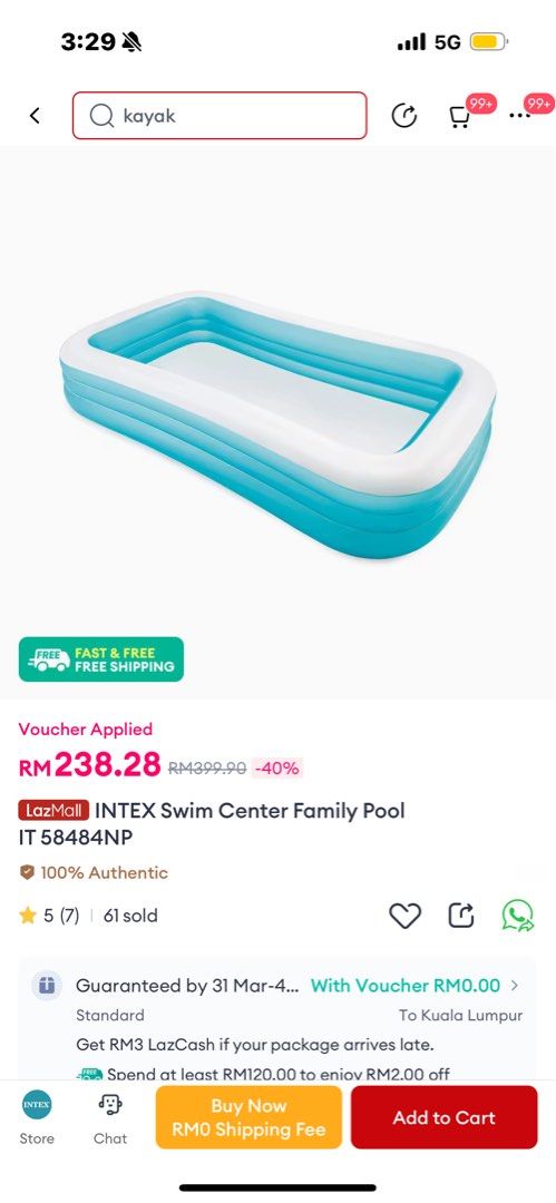 Intex Big Family Pool, Babies & Kids, Infant Playtime on Carousell