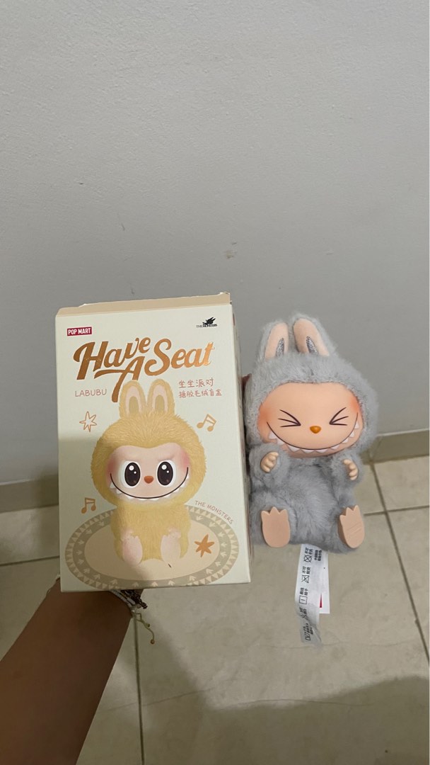 Labubu in grey (unsealed), Toys & Collectibles, Mainan di Carousell