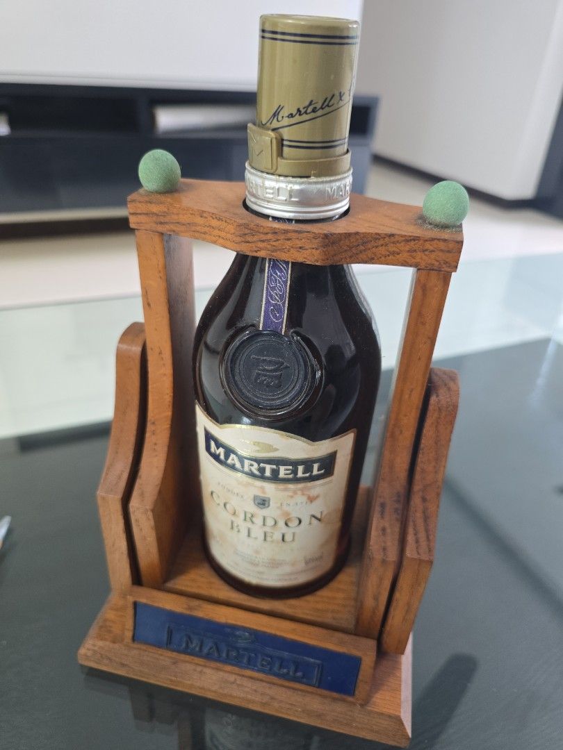 Martell cordon bleu 700ml in wooden swing stand, Food & Drinks ...