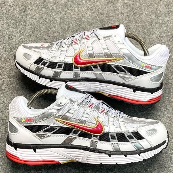 NIKE P-6000 RED WHITE SIZE 41, Fesyen Pria, Sepatu , Sneakers di Carousell