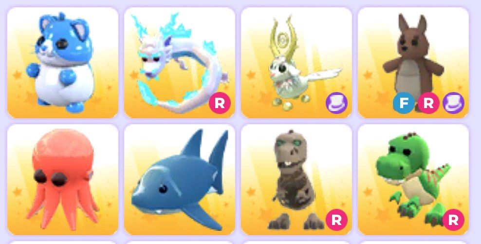 adopt me pets | clover cow | black panther | kangaroo | shark ...