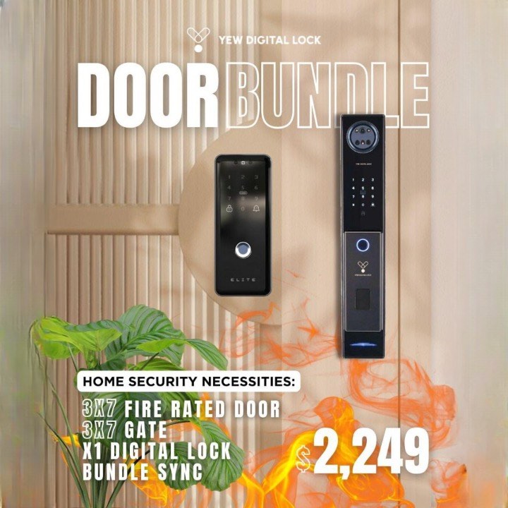Gate + Fire Rated Door + Yew X1 Digital Door Lock + U3 Digital Gate ...