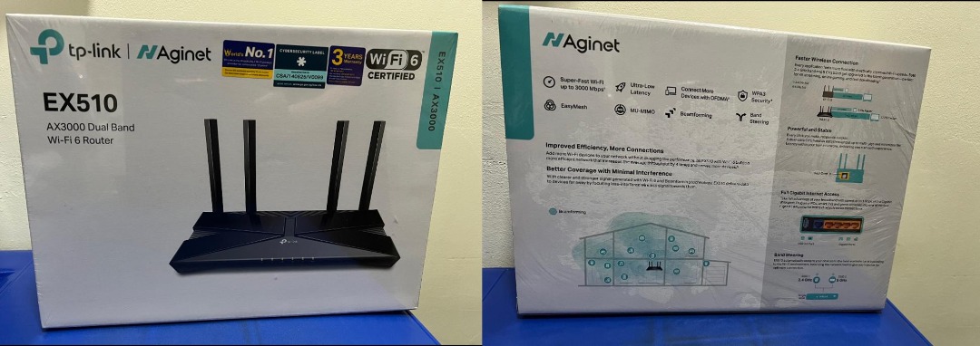 TP-Link EX510 AX3000 Dual-Band Gigabit Wi-Fi 6 Router, Computers & Tech ...