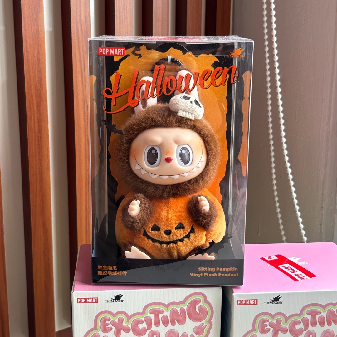 100% ORIGINAL POPMART LABUBU THE MONSTER HALOWEEN GANTUNGAN PLUSH ...