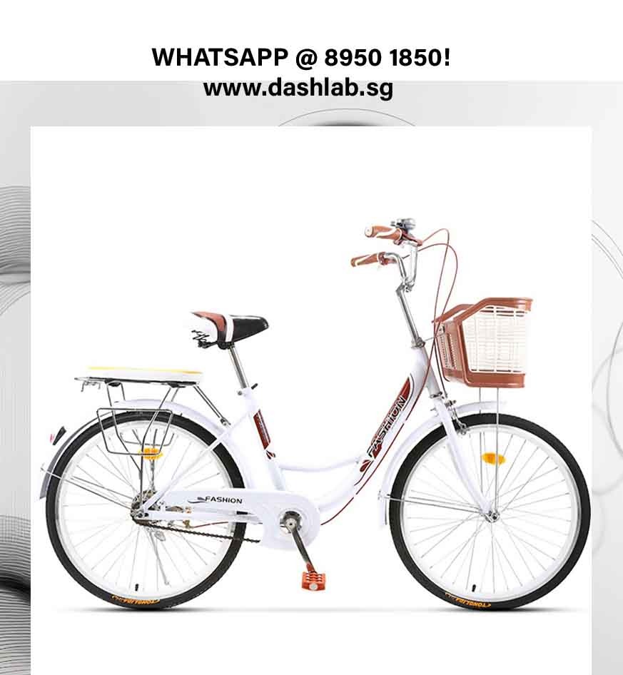 26 Inch 1 Speed Lady Bike [White] | Women Bike | City Adult Male ...