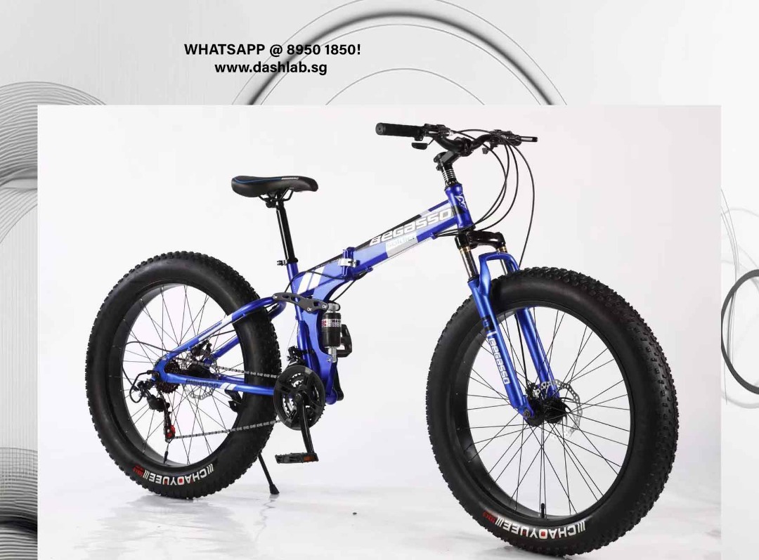 Begasso Foldable Fat Bike 26 Inch 21 Speed | Shimano Gear | Mountain ...