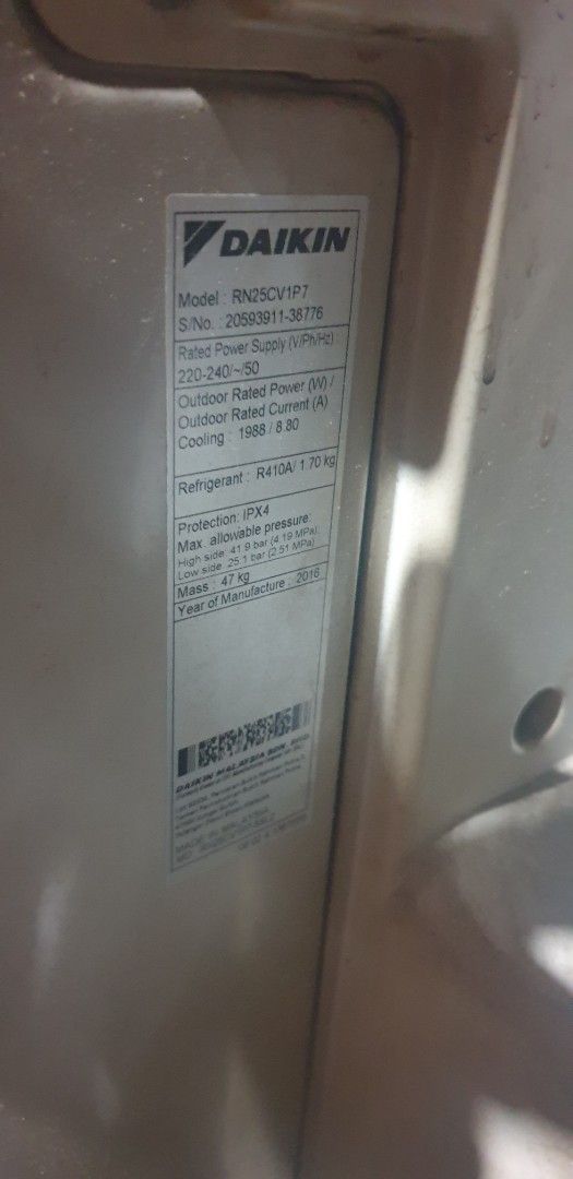 daikin 2.5hp fcn25fv1 skyair ceiling cassette fcn f series fcn25f ...