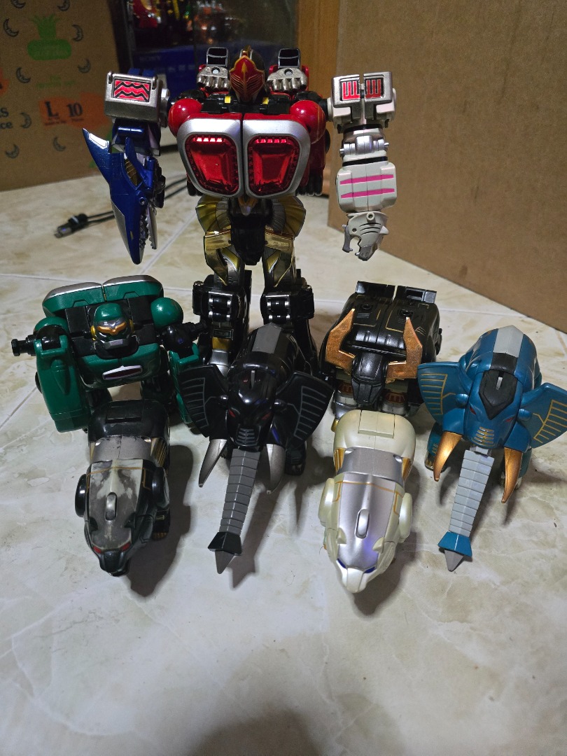 DX Gao Knight Sentai GaoRanger Hyakuju Aka Power Rangers Wild Force Set ...