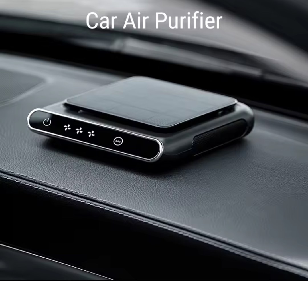 EKLEVA USB Air Purifier Solar Panel Car Negative Ion Air Purifier ...
