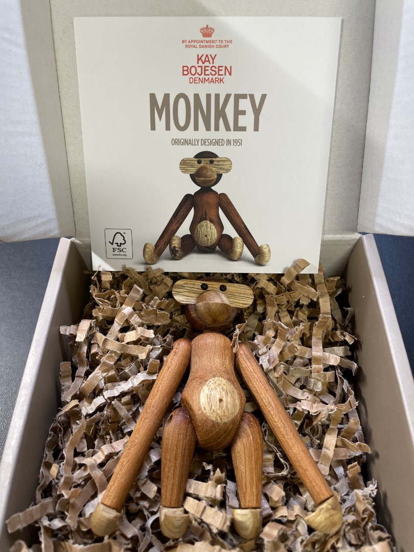 【全新】Kay Bojesen Denmark - Monkey 10cm, 興趣及遊戲, 手作＆自家設計, 文具及工藝 - 手作 ...
