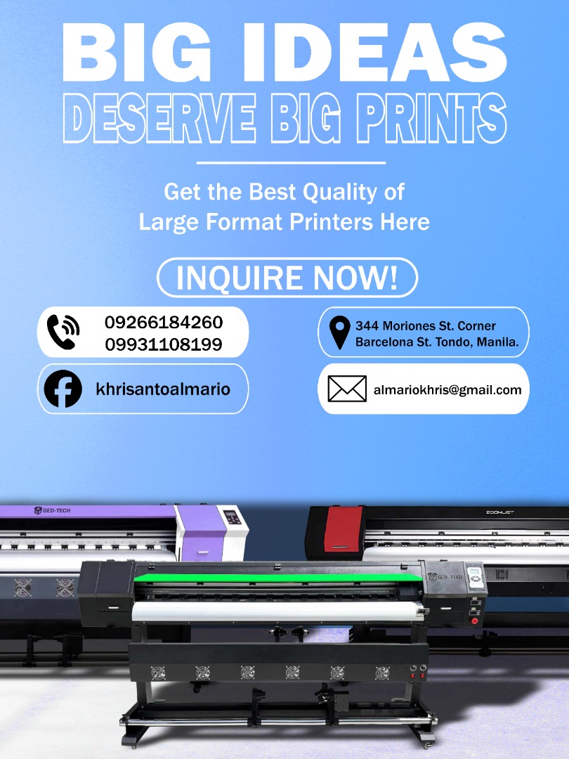 Large Format Printer 6ft Eco Solvent, Computers & Tech, Printers ...