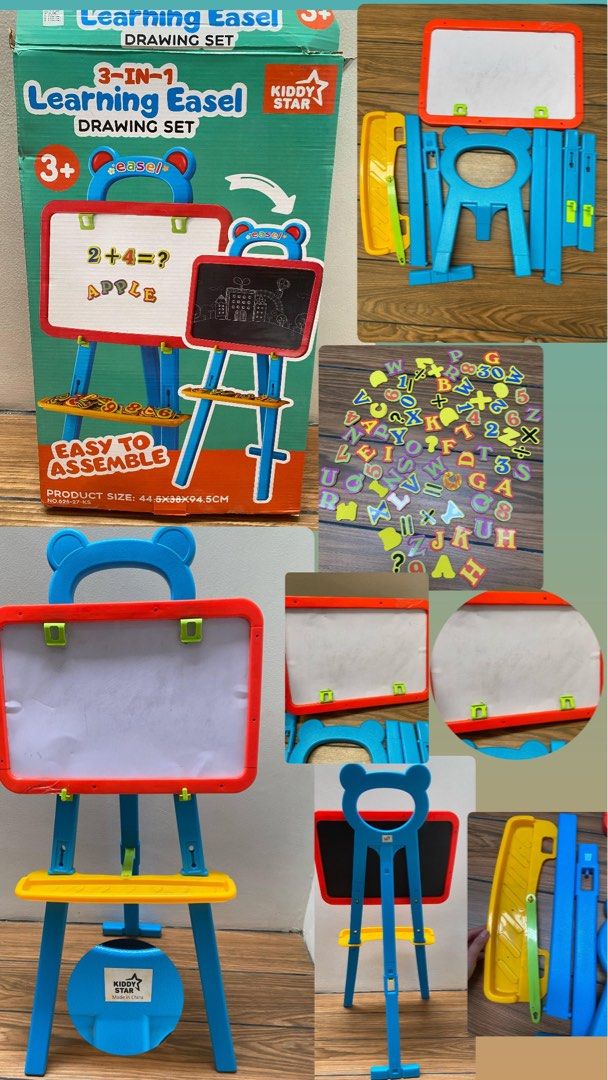 Mainan Edukasi Papan Tulis Anak Board - LEARNING EASEL 3 in 1 meja ...