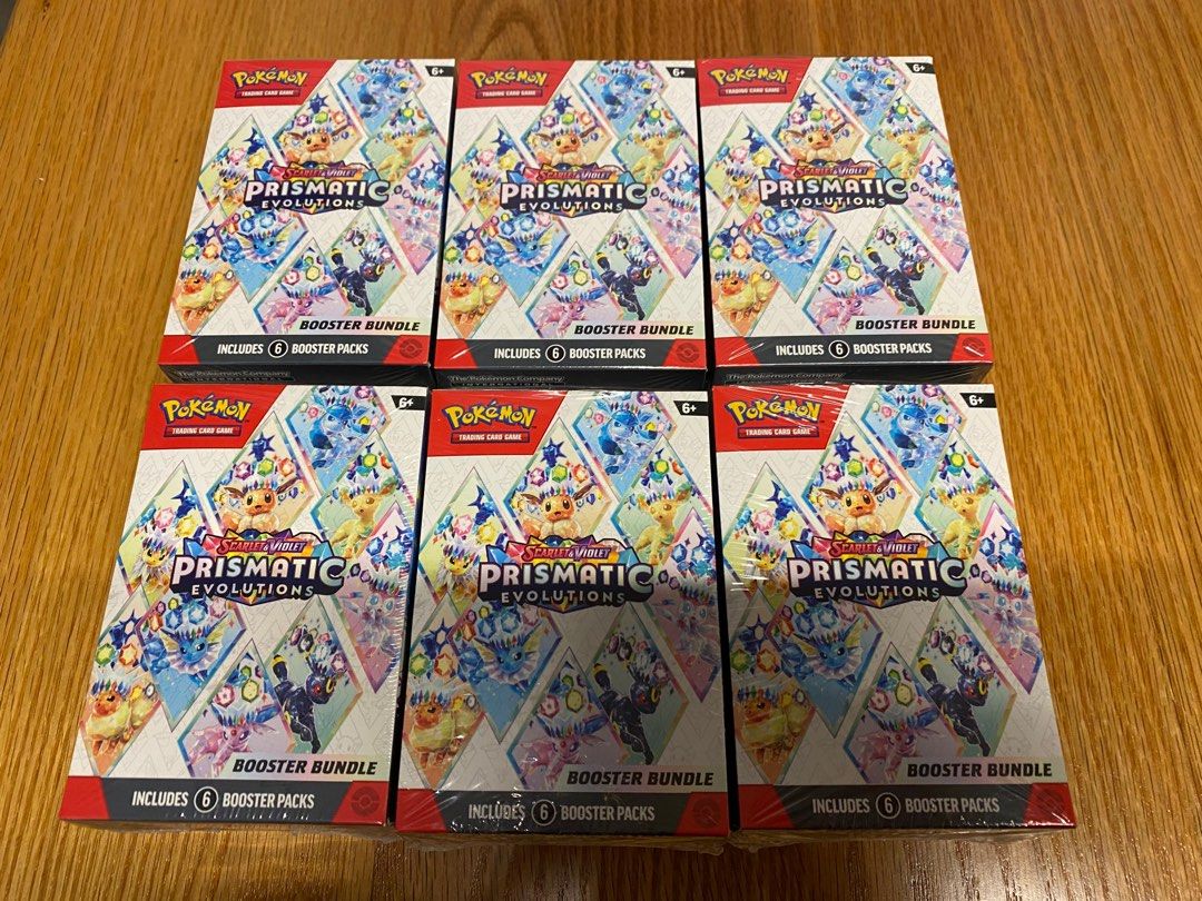 [現貨][PTCG] Scarlet & Violet—Prismatic Evolutions Booster Bundle / 寶可夢卡牌 太晶慶典 / 全新 原封 有膜 美版 / 月亮伊 ...