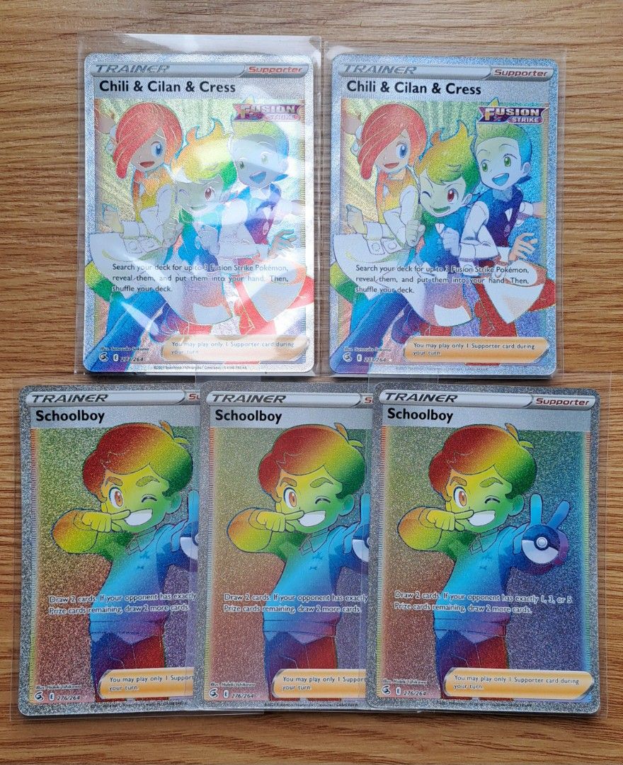 Schoolboy Chili & Cilan & Cress Fusion Strike Rainbow Pokemon Pokémon ...