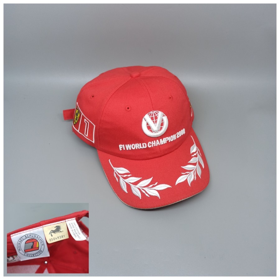 Topi Ferrari Michael Schumacher F1 Cap Champion Second Original 121 ...