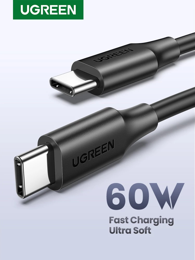 Ugreen PD 60W USB C to USB C Fast Charging Tpye C Cable for iPhone 16 Pro Max, 15 Pro Max ...