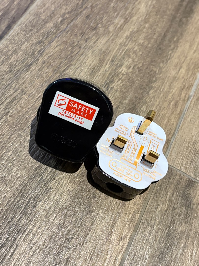 13A plug top (Black) Safety Mark, TV & Home Appliances, Electrical ...