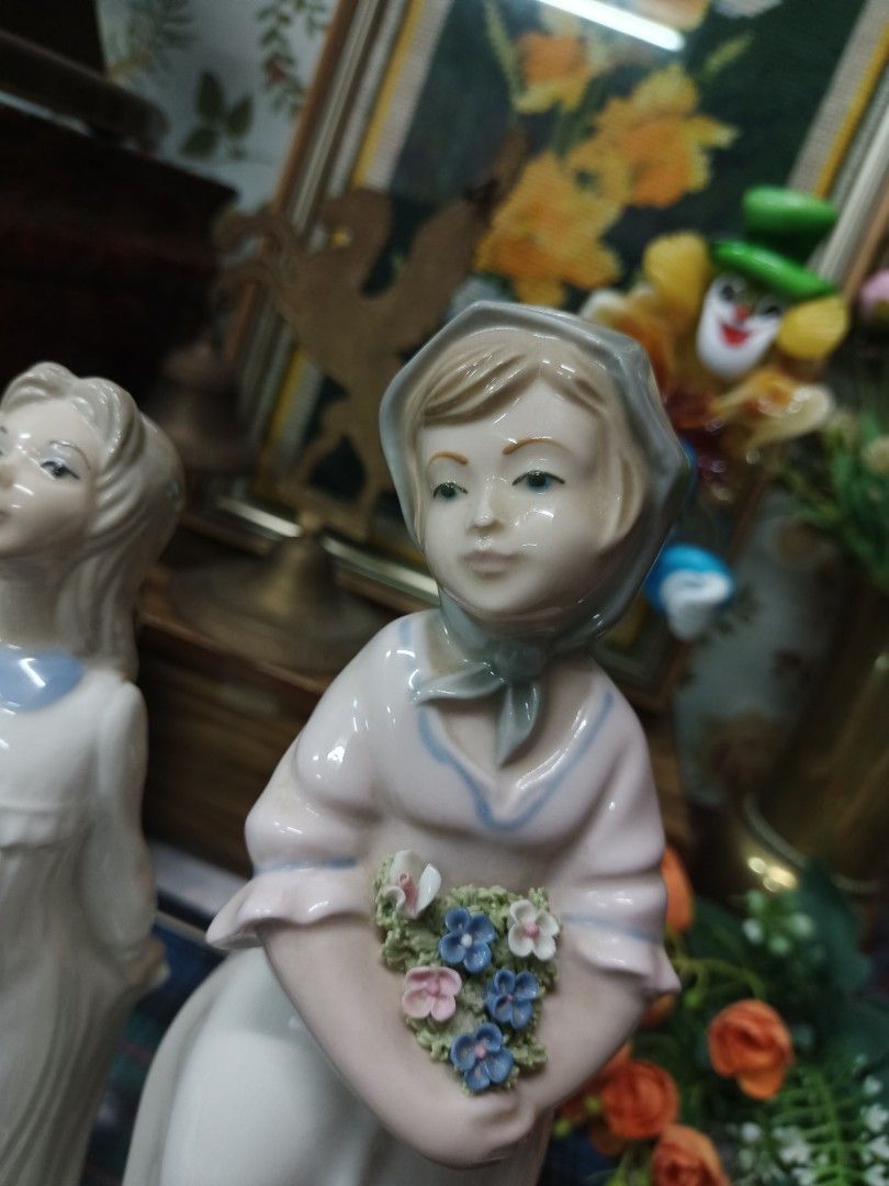 2pcs Sculpture porcelain figurine made in spain vintage collection ...