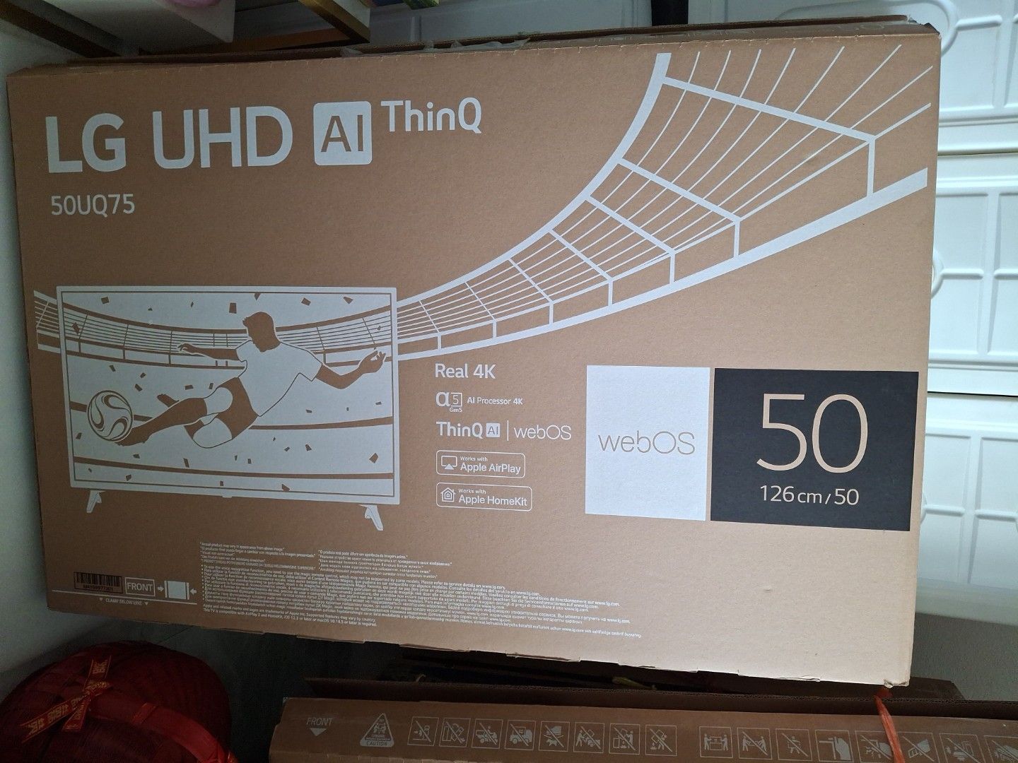 50" LG UHD AI ThinQ Empty TV Box With Styrofoam, Furniture & Home Living, Home Improvement ...