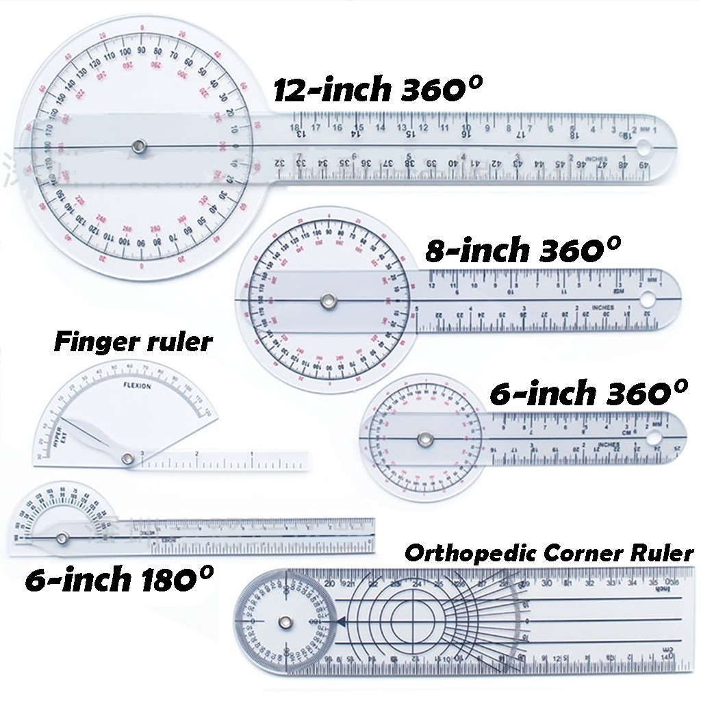 6pcs Goniometer Joint Ruler Orthopedics Angle Rule Medical Ruler Angle ...