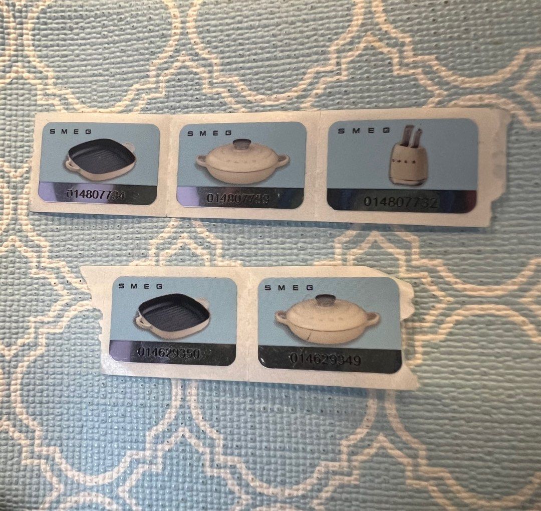 全新 惠康SMEG廚具系列印花 19個 Wellcome SMEG Cookware Collection Stamp (19 pcs) 九龍 ...