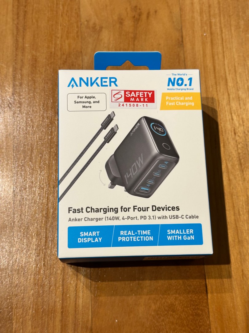 Anker 140W fast charger usb c charger smart display 140 W Watts USB C ...