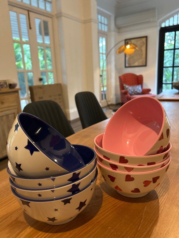 As NEW Emma Bridgewater melamine bowls - famous hearts and stars - Kids ...