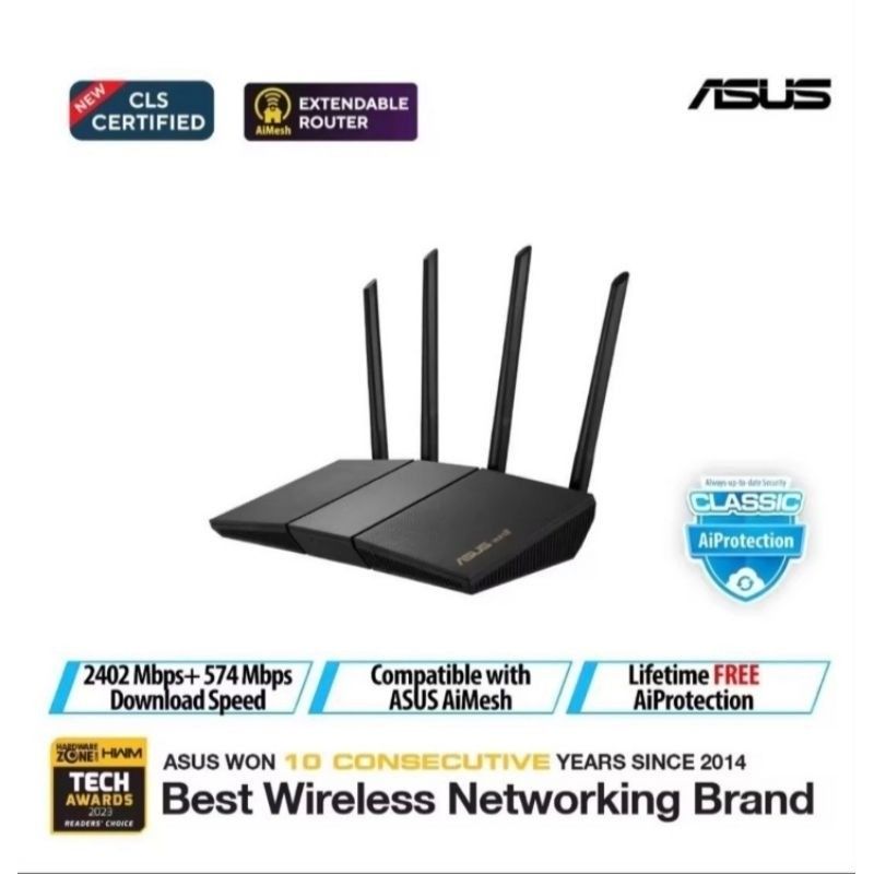 ASUS AX3000 Dual Band RT-AX3000P Smart WiFi 6(802.11ax) Router ...
