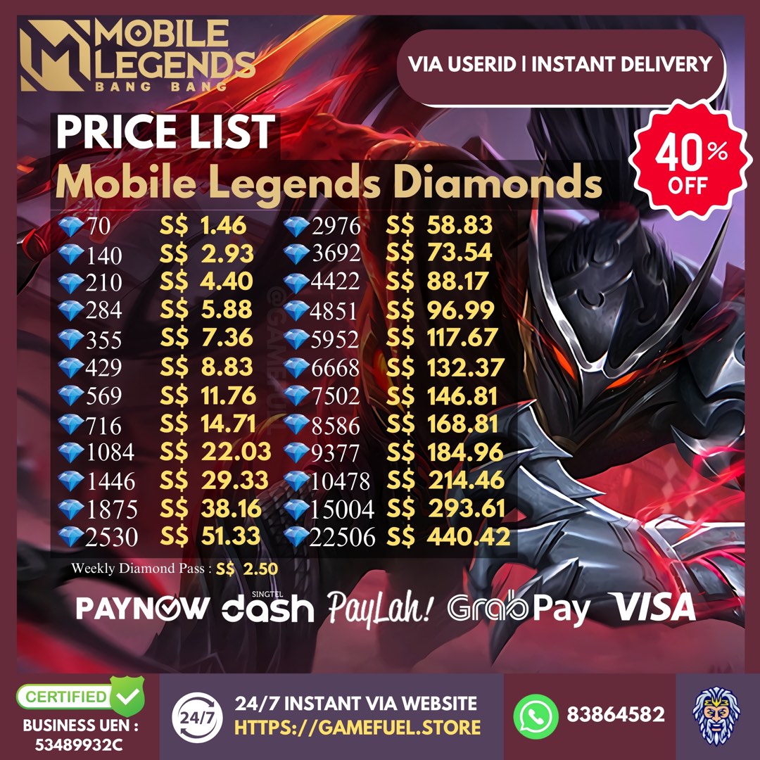 [INSTANT ON WEB | SPECIAL PROMOTION]🔥100% CHEAPEST MLBB Diamonds 💎 ...