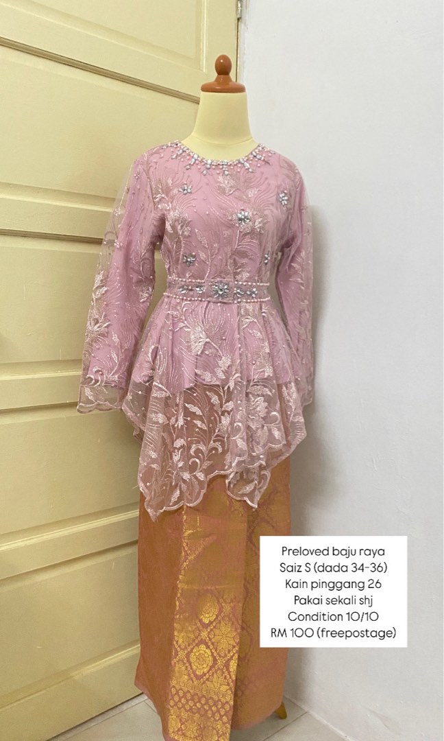 BAJU KEBAYA LACE INDONESIA PINK, Women's Fashion, Dresses & Sets ...