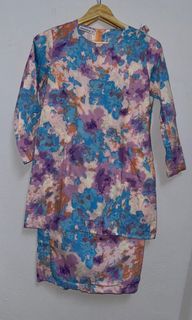 Mawar Cotton Klopak Scallop Kurung, Women's Fashion, Muslimah Fashion ...