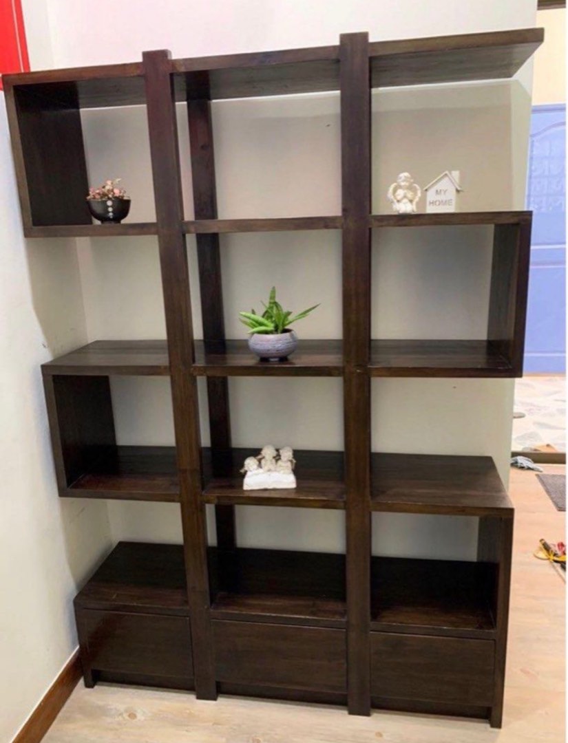 Balinese solid wood $ sign display shelve, Furniture & Home Living ...