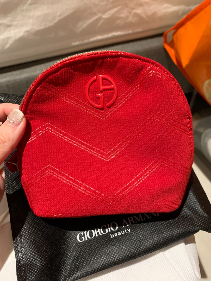 Brand New Legendary Giorgio Armani Red Pouch, Women's Fashion, Bags ...